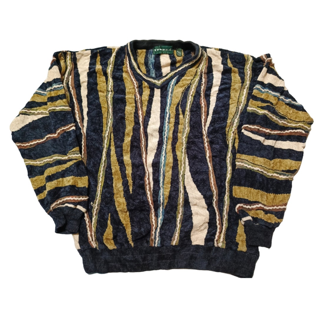 Vintage 90's Coogi Inspired Tundra Canada Crewneck Sweater Multi ...