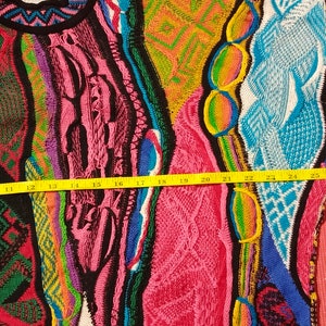 Vintage 90's Coogi Australia Cable Knit Sweater 3D Colored Sweater Size ...