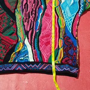 Vintage 90's Coogi Australia Cable Knit Sweater 3D Colored Sweater Size ...