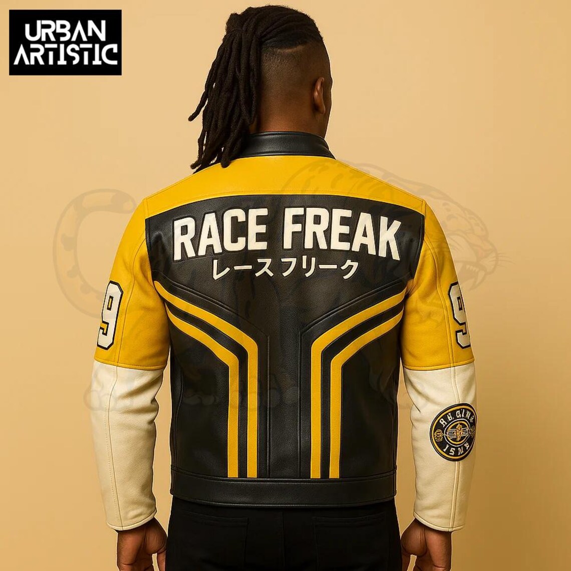 Yellow Leather Racing Jacket: Moto Biker Jacket for Motorcyclists - Etsy