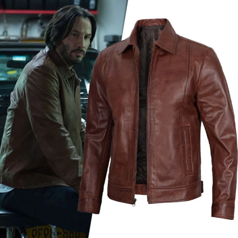 John Wick Leather Jacket, Keanu Reeves Biker Jacket, Cosplay Costume - Etsy