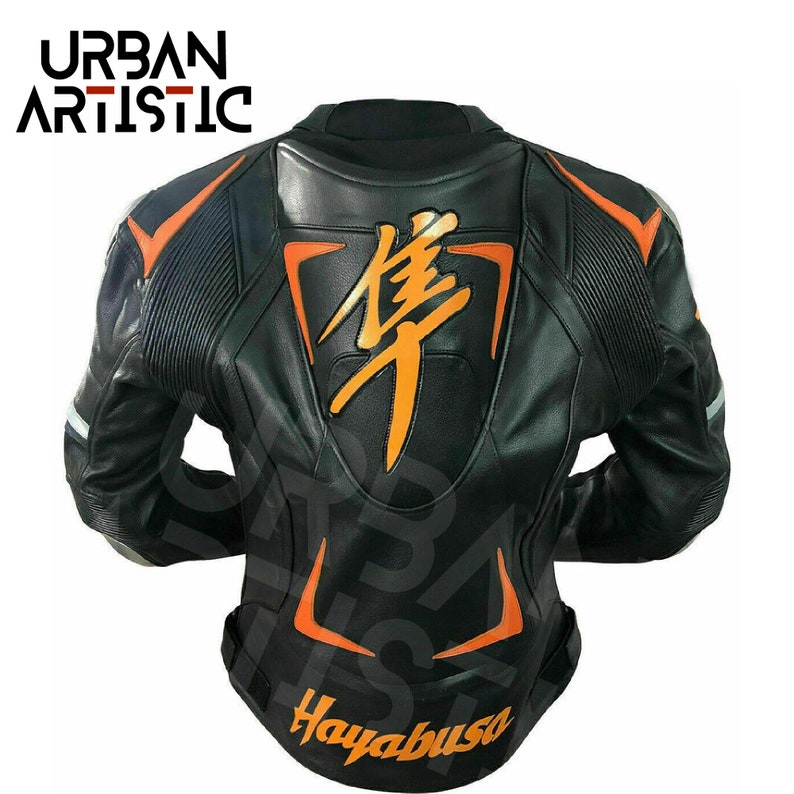 Inspired by Suzuki Hayabusa Motorbike Jacket Racing Leather Jacket for ...