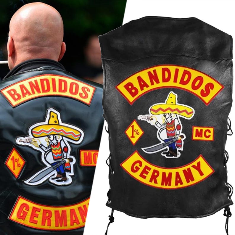 Bandidos Motorcycle Club Leather Vest - Etsy