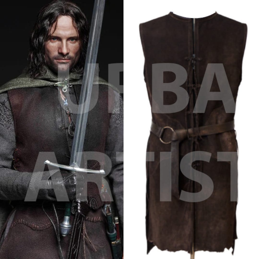 Inspired by Aragorn Leather Vest Strider’s Jerkin, Handmade Aragorn’s ...