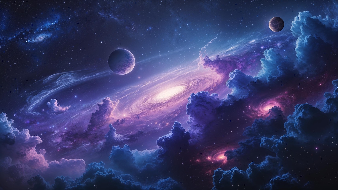 Space & Galaxy Desktop Wallpaper: 10 Cosmic Scenes (digital Download ...