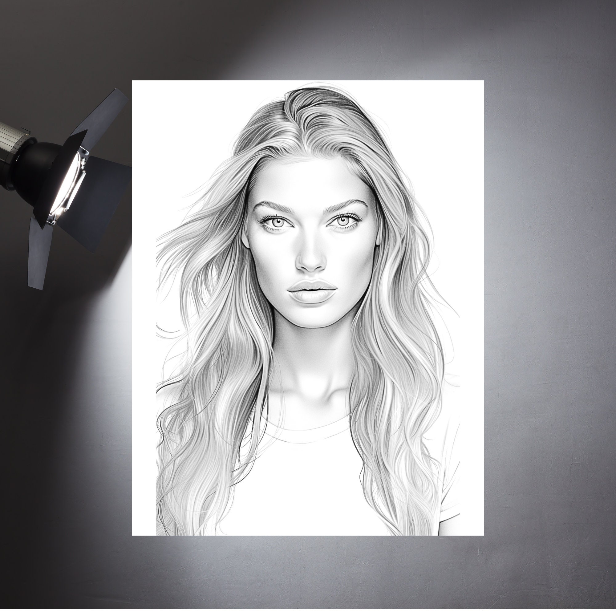 Colorful Beauty A Women's Portrait Coloring Book Volume 2: 50 New ...