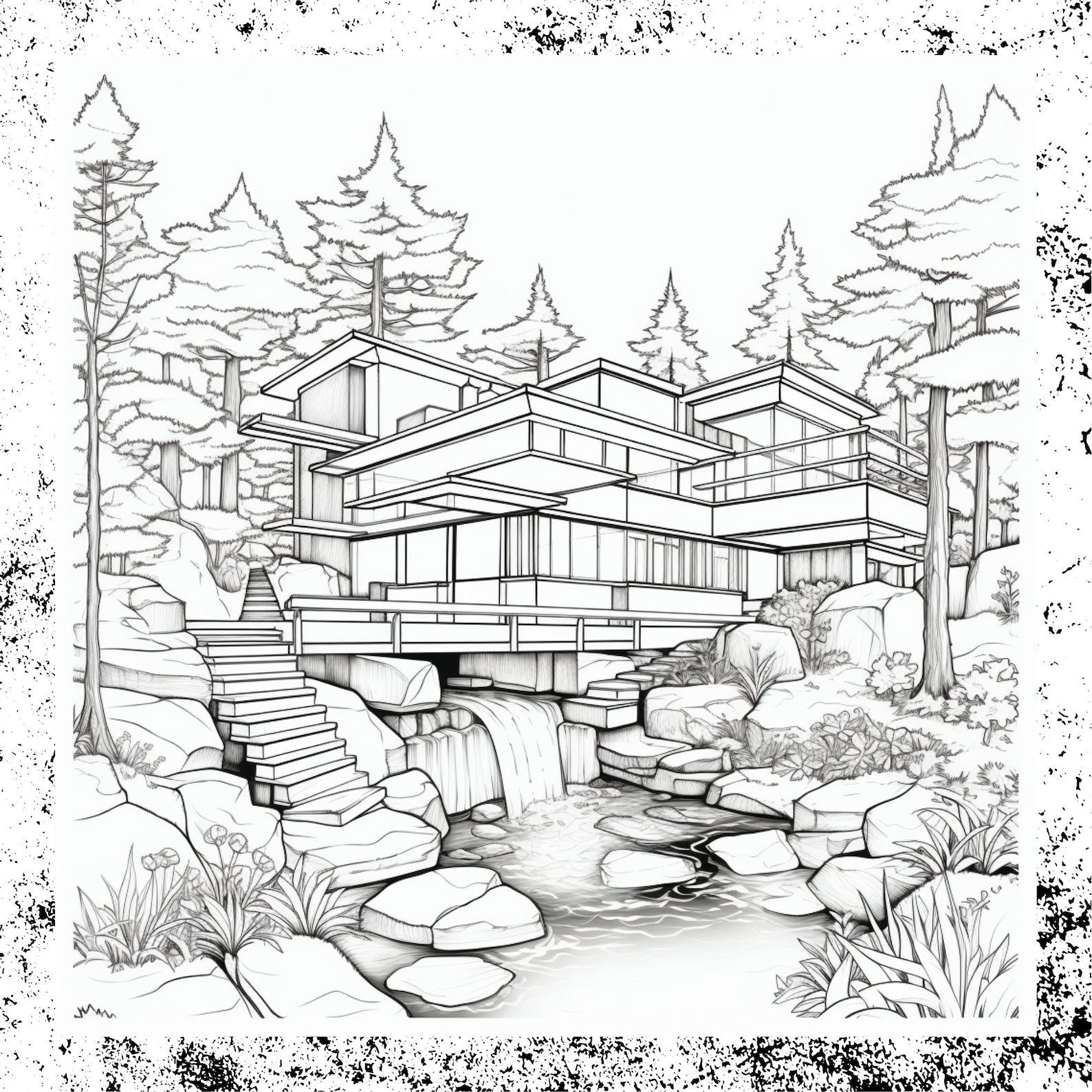 Mid Century Modern Coloring Book at Rose Ream blog