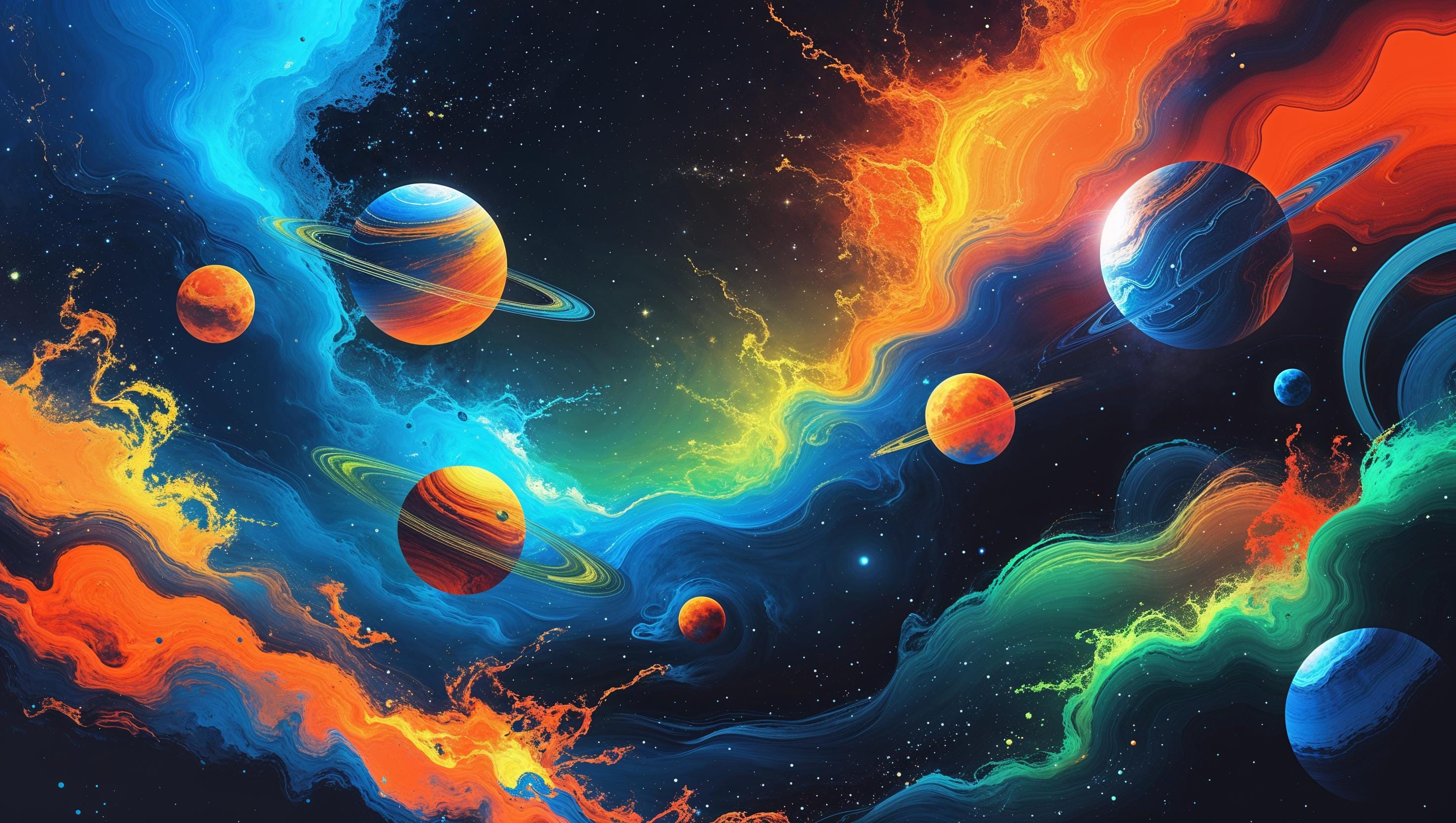 Space & Galaxy Desktop Wallpaper: 10 Cosmic Scenes (digital Download ...