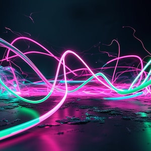 Vibrant Neon Digital Wallpapers: 10-pack Computer Background Collection ...