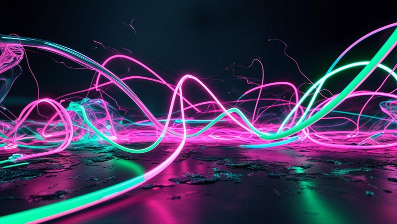 Vibrant Neon Digital Wallpapers: 10-pack Computer Background Collection ...