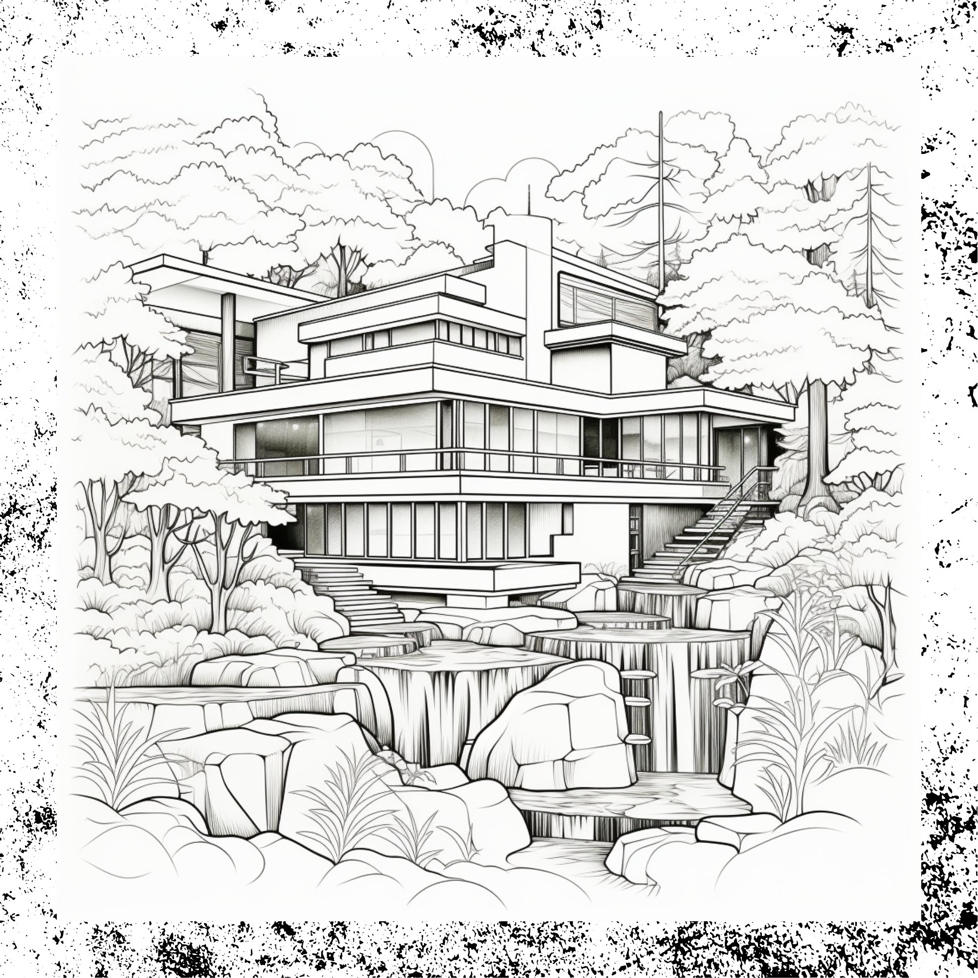Mid Century Modern Coloring Book at Rose Ream blog
