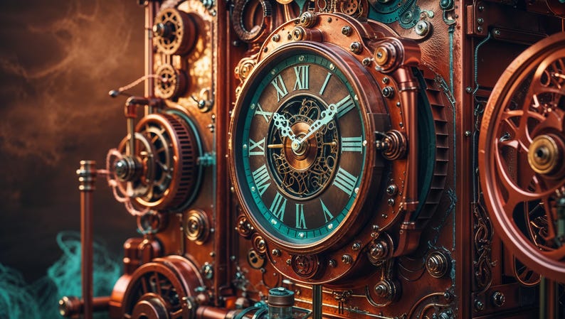 Steampunk Computer Wallpapers: 10-pack Digital Download for Vintage ...