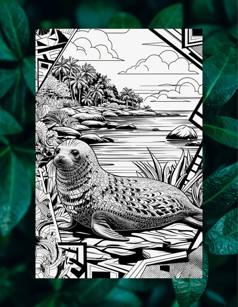 Wildlife Pop Art Coloring Pages: Digital Download for Adult Relaxation ...