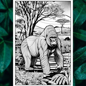 Wildlife Pop Art Coloring Pages: Digital Download for Adult Relaxation ...