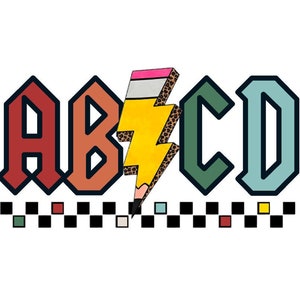 ABCD Acdc Design | ABCD Distressed Design Png | Digital Design ...