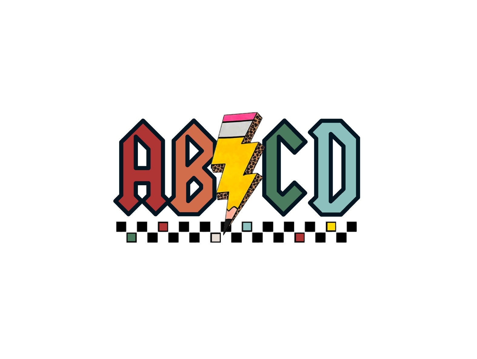 ABCD Acdc Design | ABCD Distressed Design Png | Digital Design ...