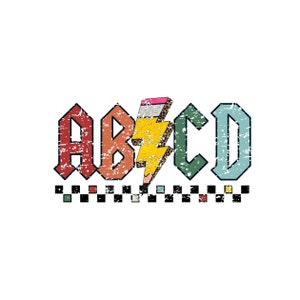 ABCD Acdc Design | ABCD Distressed Design Png | Digital Design ...