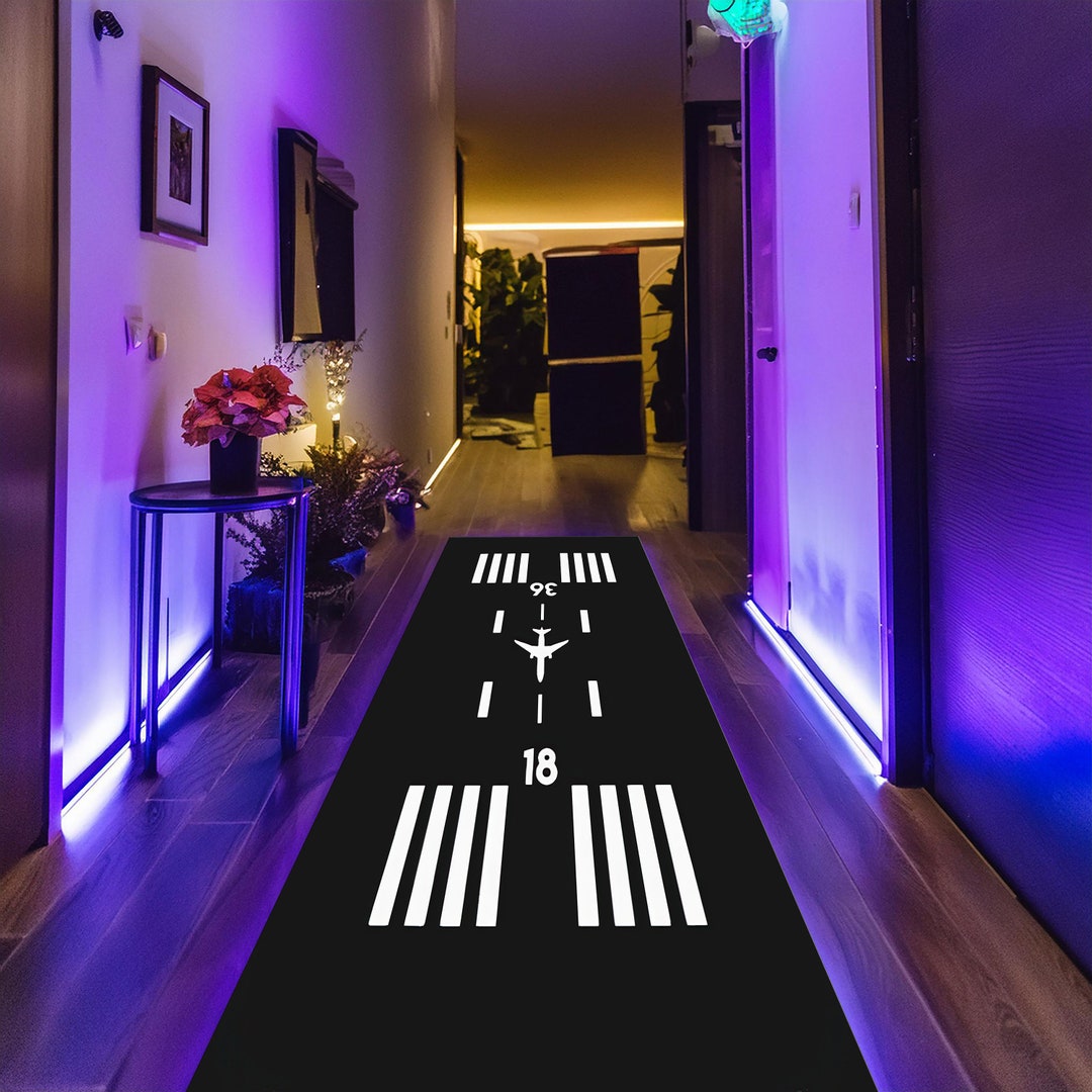 Runway Rug, Airport Rug, Plane Rug, Aviation Rug, Kids Room Rug, Gift ...