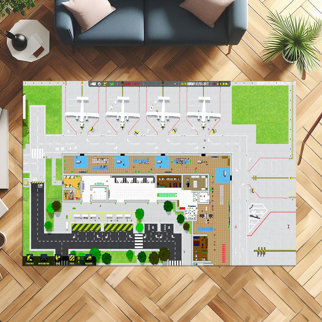 Airport Rug, Fly Rug, Runway Rug, Kids Rug, Minimalist Rug, Custom Rug ...