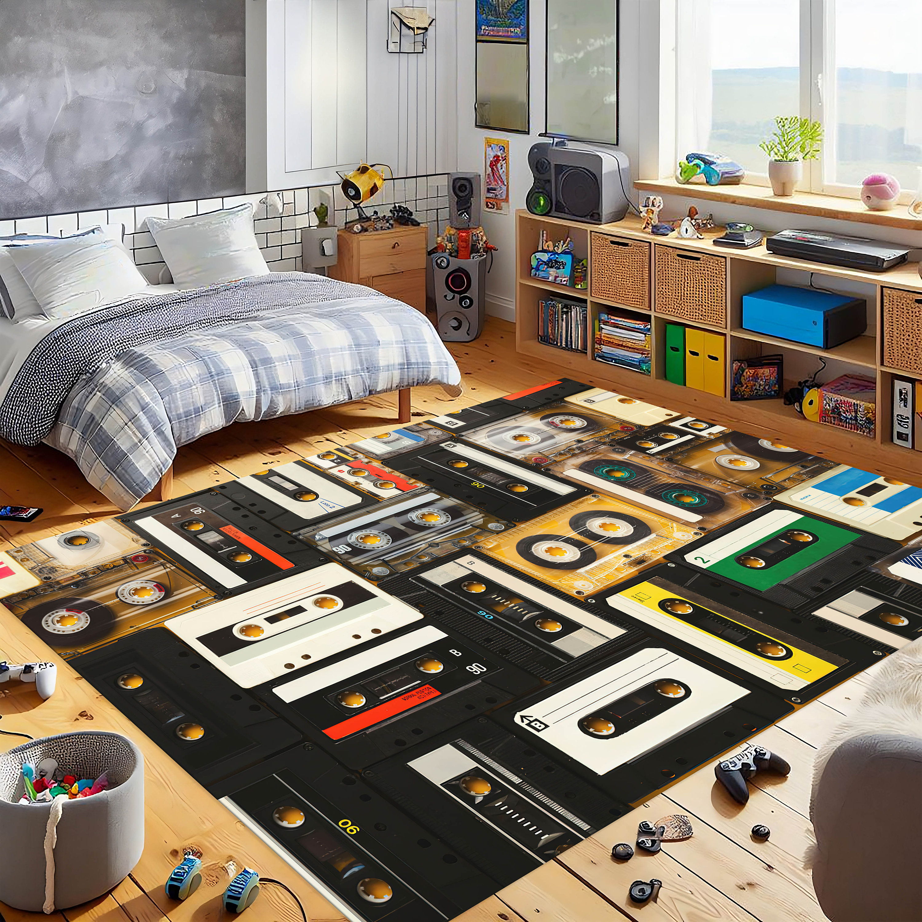 Classic Cassette Rug, 90s Rug, Tape Rug, Retro Design Rug,non Slip ...