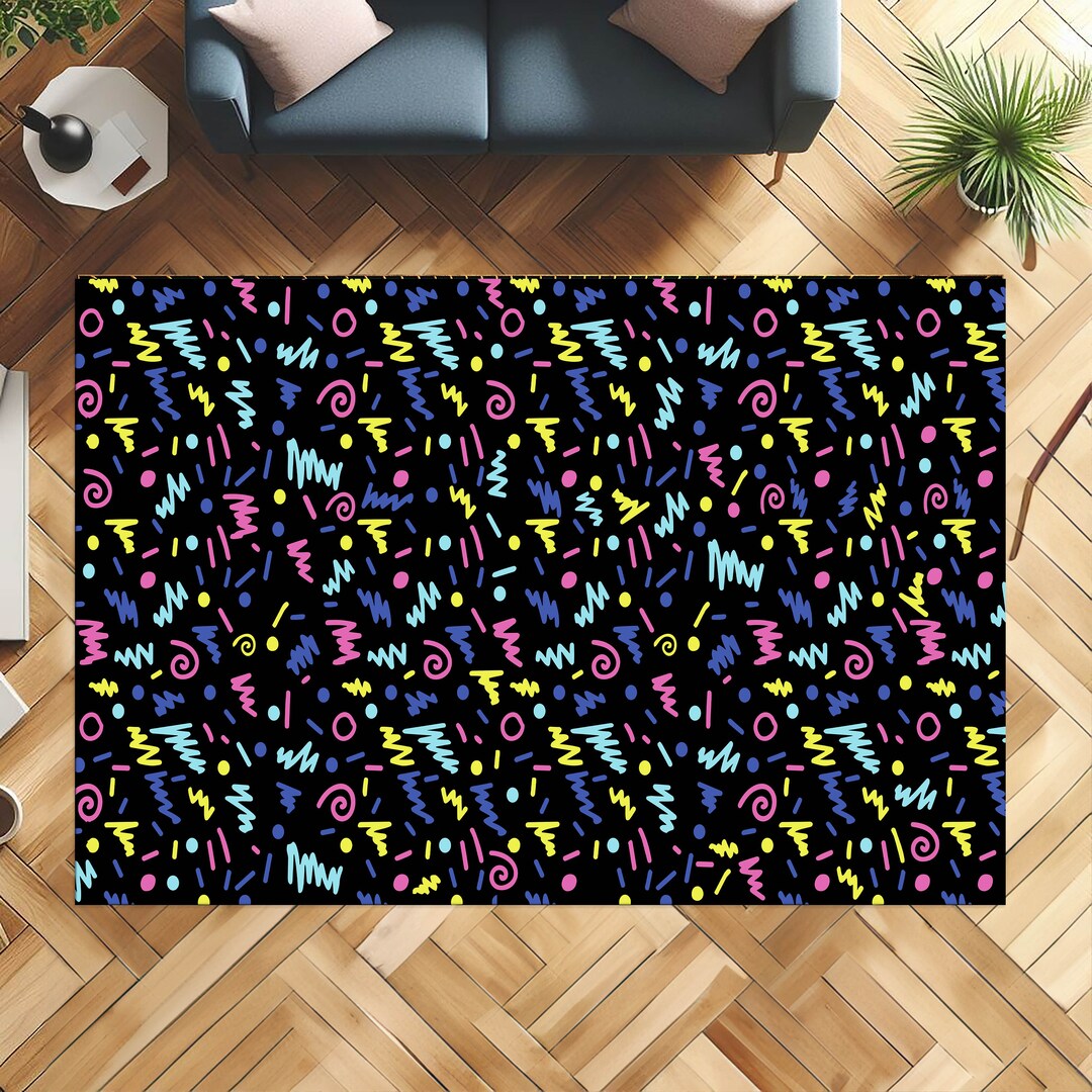 Arcade Rug, Alley Rug, Gamer Rug, 80s Rug, Retro Rug, Washable Rug, Non ...