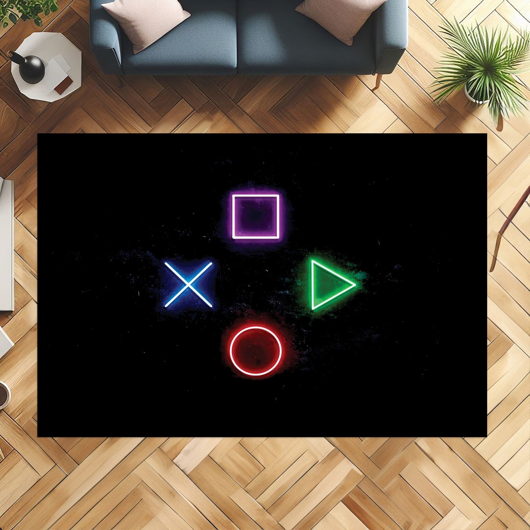 Game Console Rug, Gamer Rug, Controller Rug, Game Room Rug, Gamer Room ...