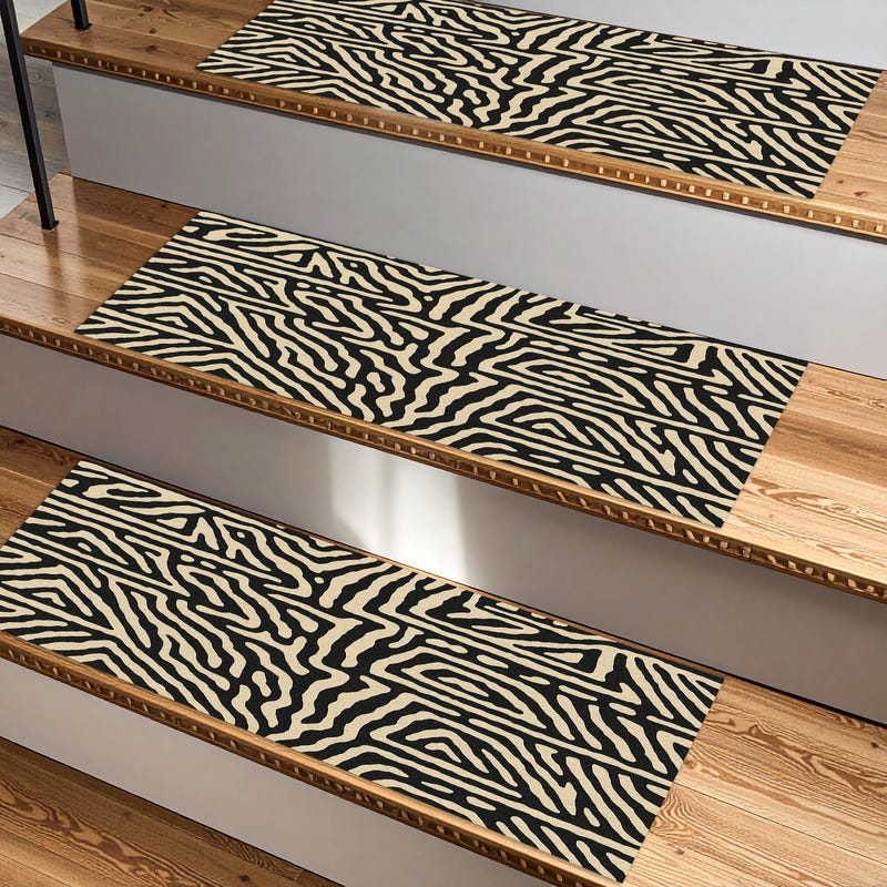 Zebra Step Tread Carpet - Etsy