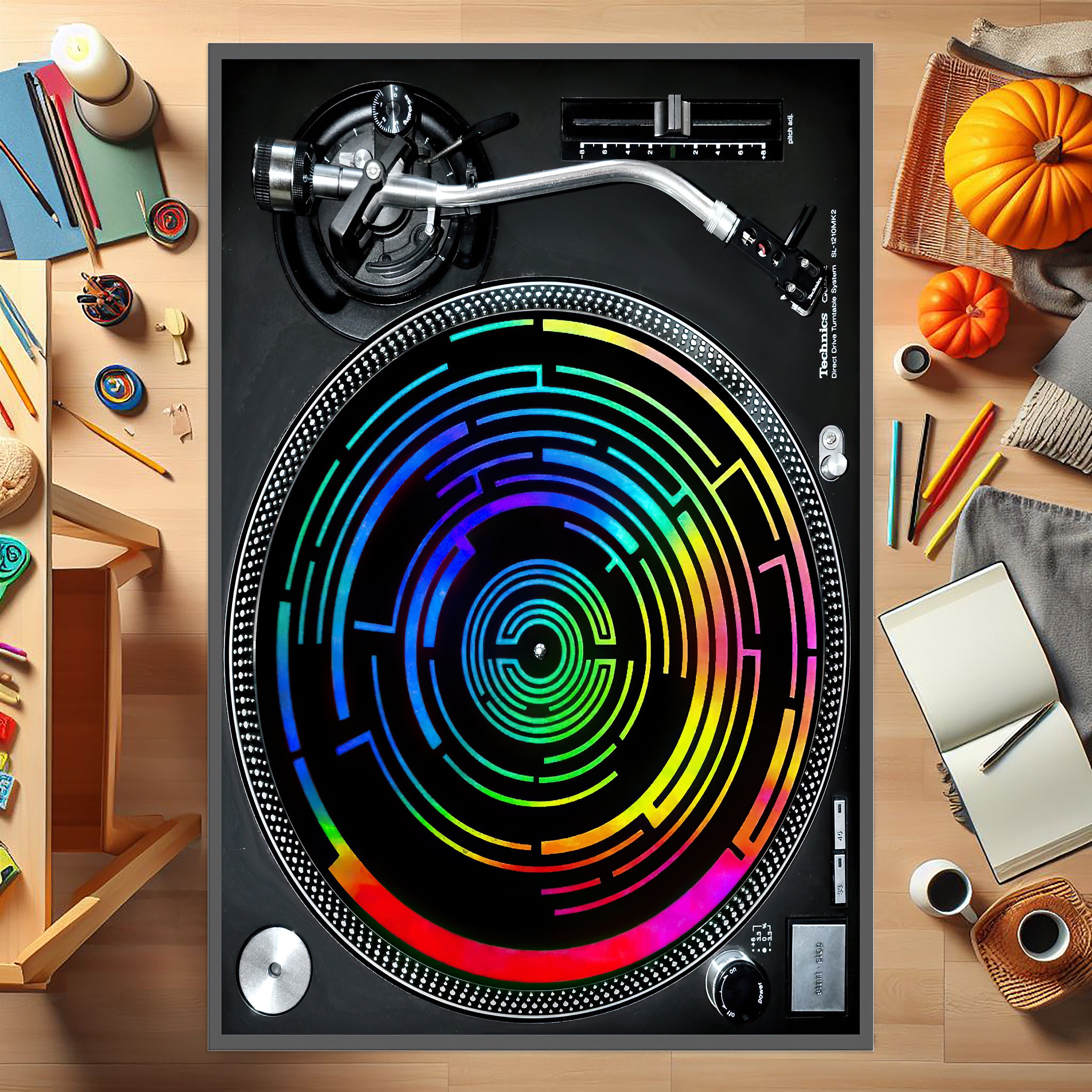 Record Rug, Rainbow Dj Board Rug, Cover Rug, Music Rug, Record, Movie ...