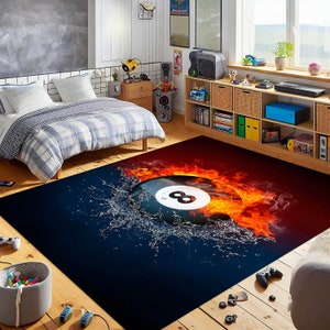 Billiard Table Rug,billiard Carpet,billiard 8 Ball Rug ,living Room Rug ...