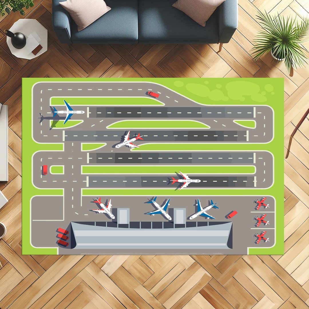 Airport Rug, Fly Rug, Runway Rug, Kids Rug, Minimalist Rug, Custom Rug ...