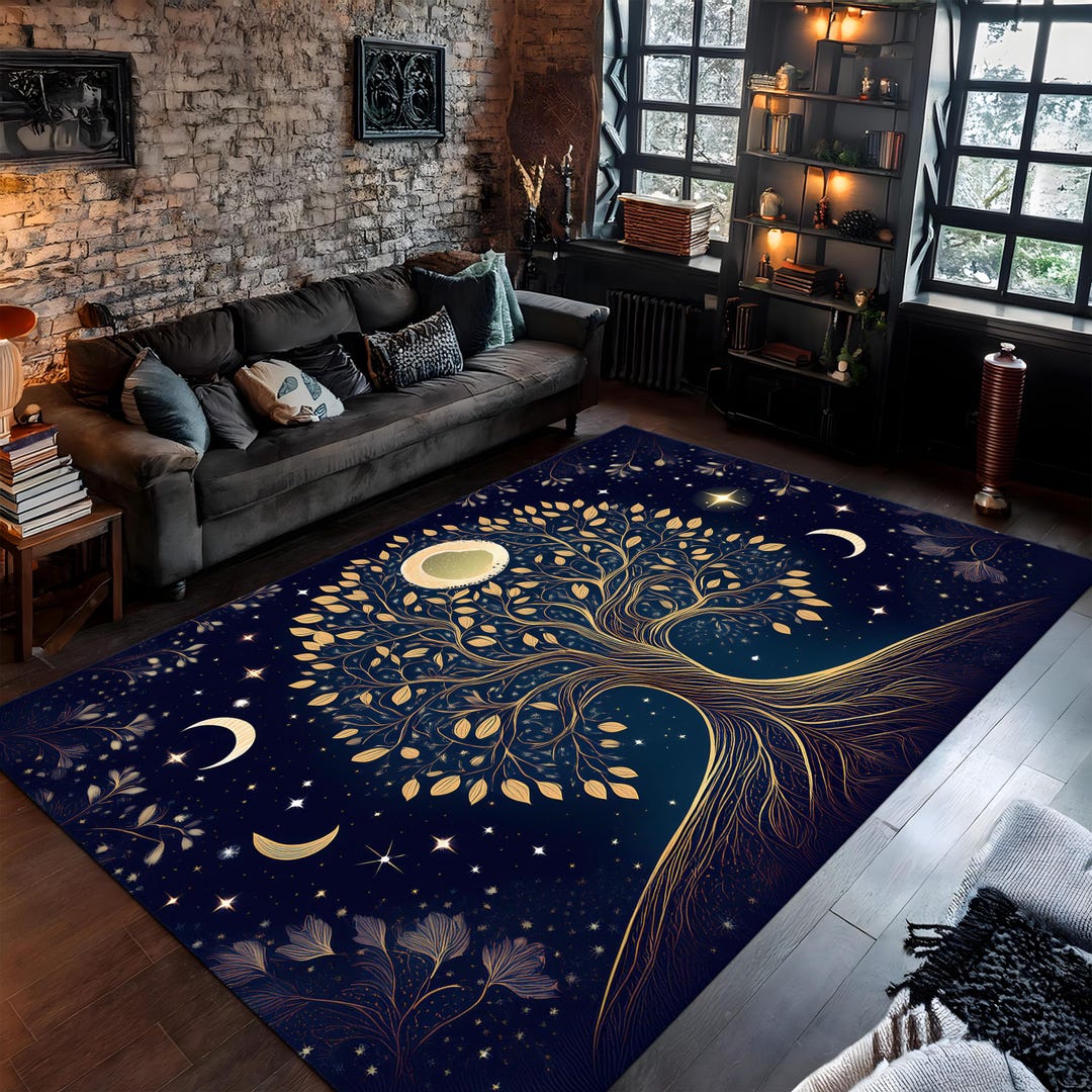 Tree of Life Rug, Garden Rug,flower Rug,flower Theme Rug,garden Pattern ...