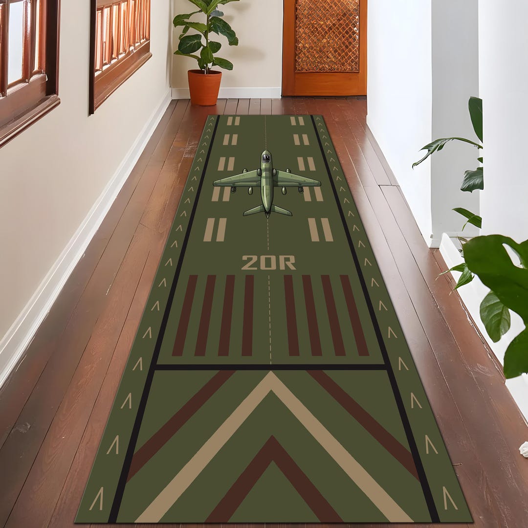 Military Runway Rug, Airport Rug, Plane Rug, Aviation Rug, F16 Rug ...