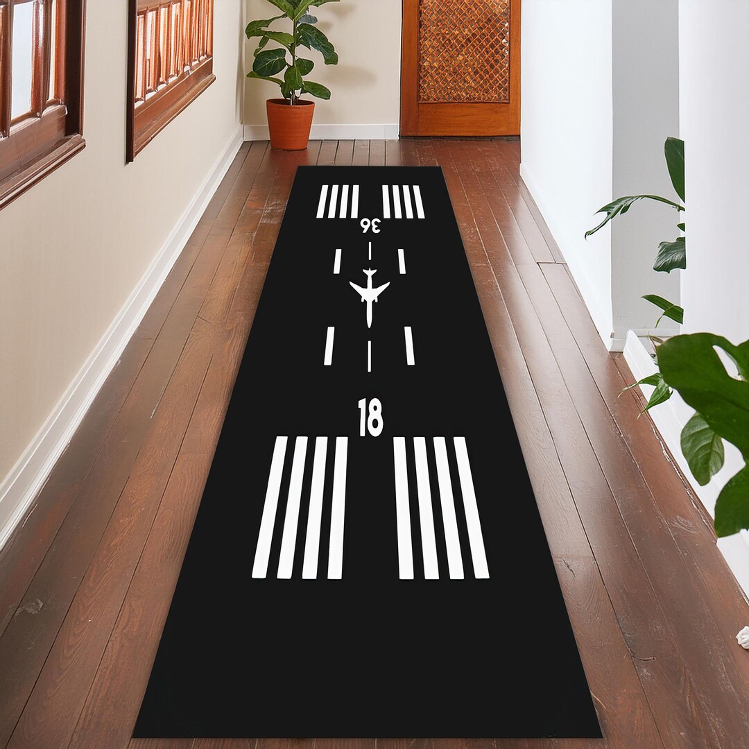 Runway Rug, Airport Rug, Plane Rug, Aviation Rug, Kids Room Rug, Gift ...