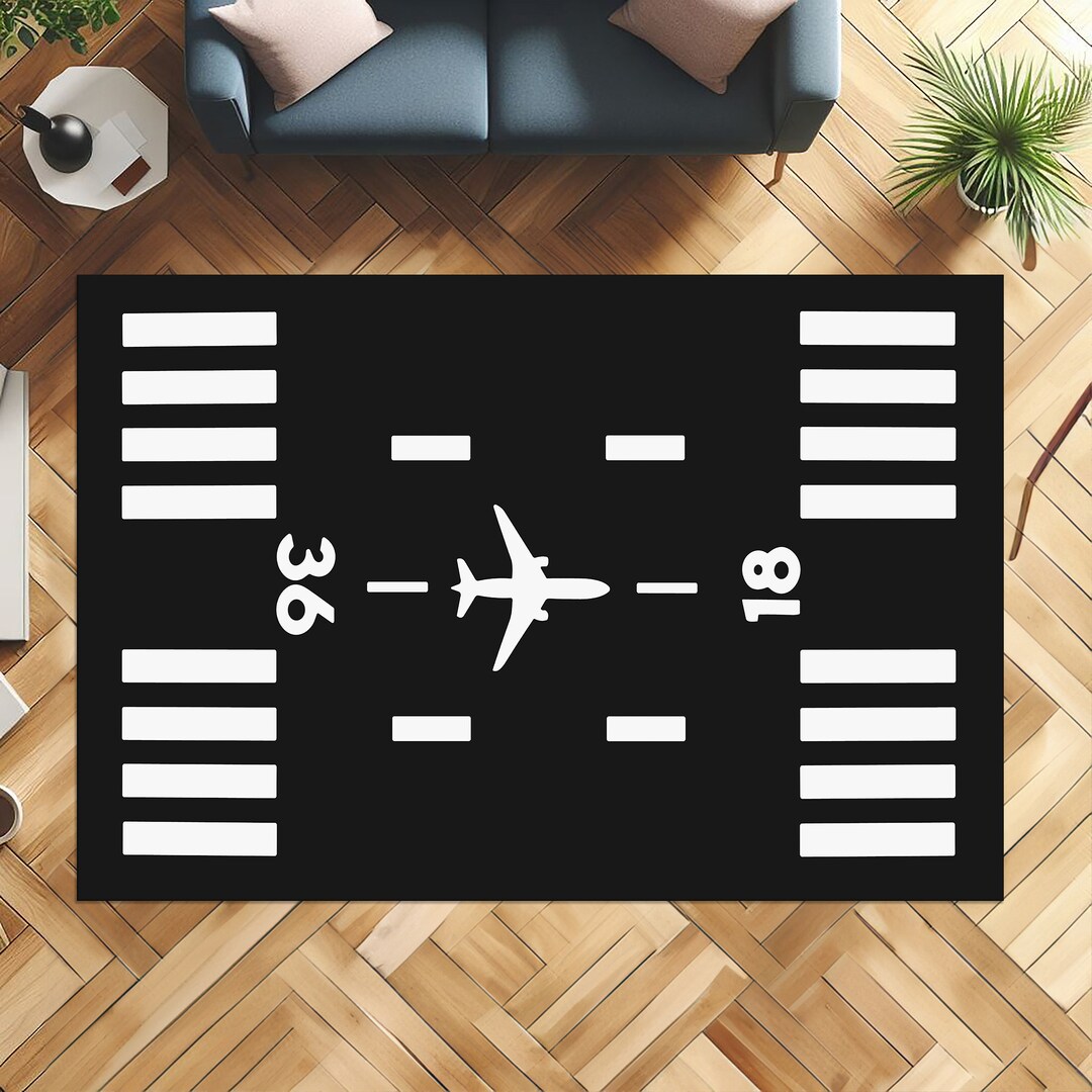 Airport Rug, Fly Rug, Runway Rug, Kids Rug, Minimalist Rug, Custom Rug ...