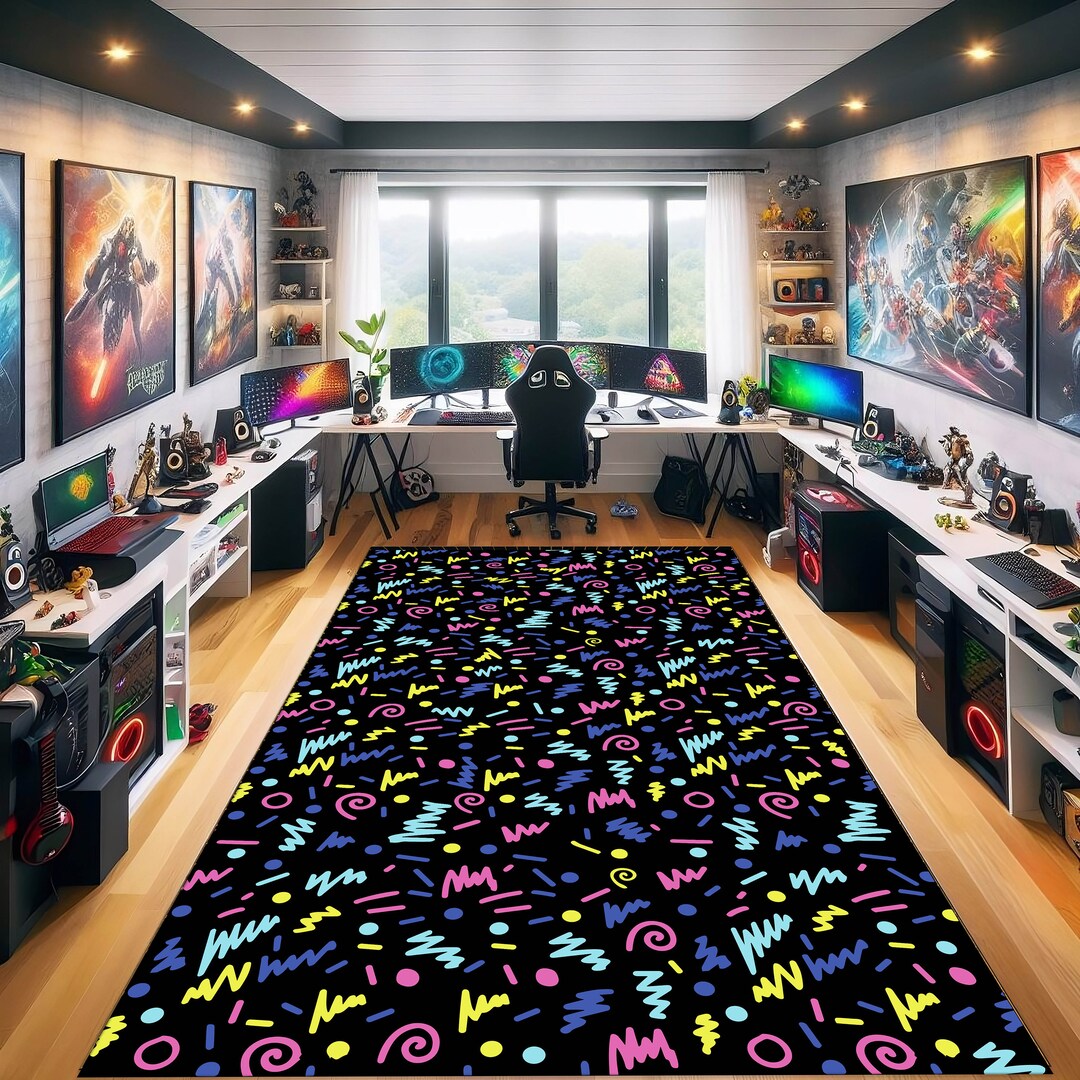 Arcade Machine Rug, Gaming Rug, Game Room Rug, 80s Rug, Retro Rug ...