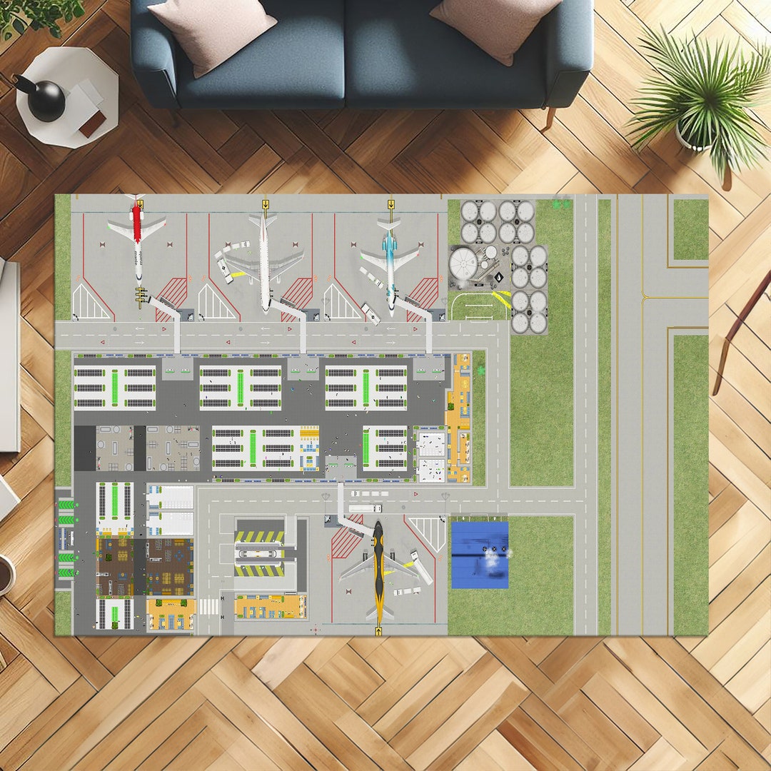 Airport Rug, Fly Rug, Runway Rug, Kids Rug, Minimalist Rug, Custom Rug ...
