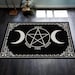 Pentacle Moon Occult Rug – Mystical Witchcraft Floor Mat, Gothic Witchy ...