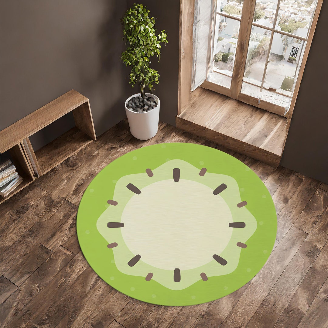 Kiwi Rug,fruit Rug,kiwi Round Rug,kiwi Circle Rug,circle Rug,round Rug ...
