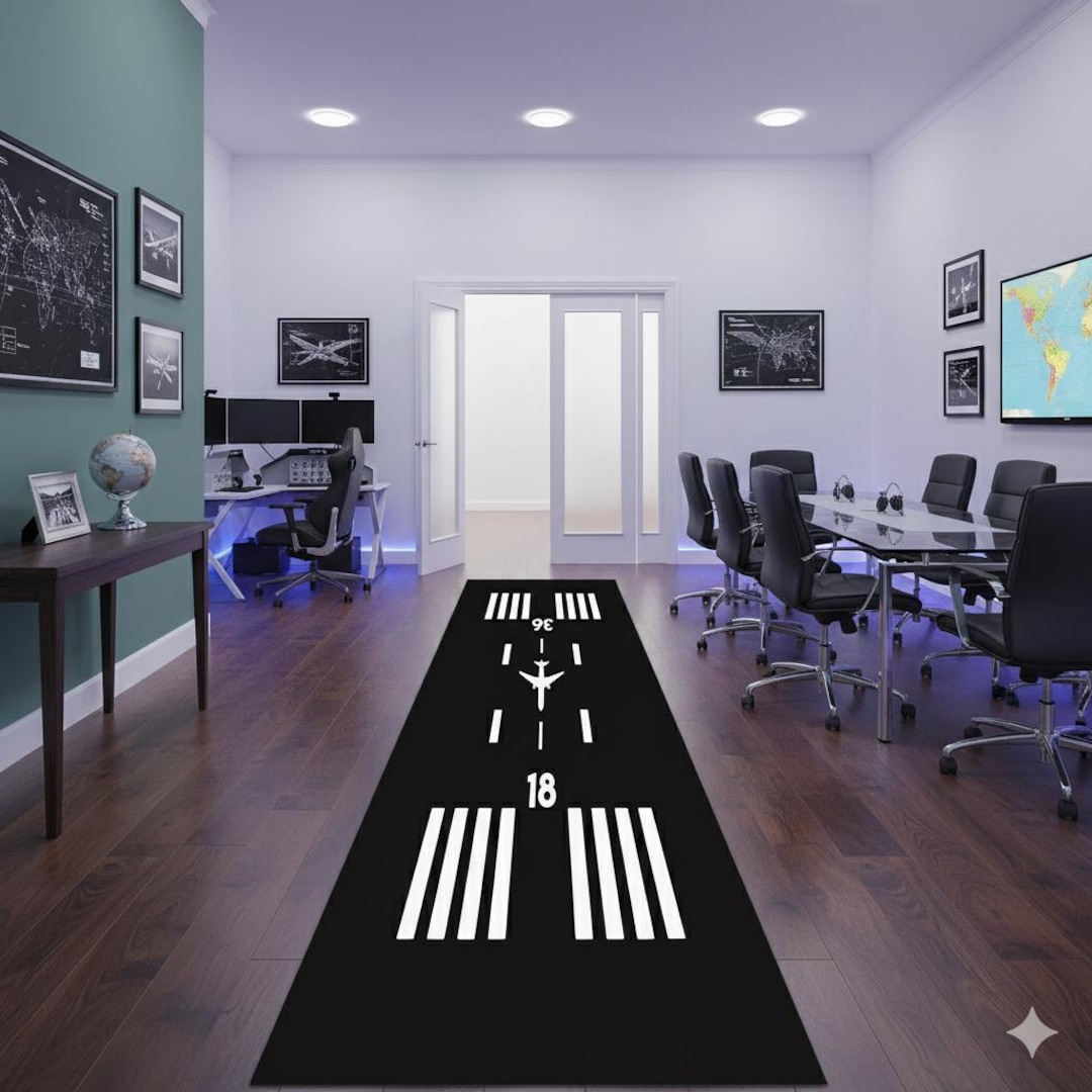Runway Rug, Airport Rug, Plane Rug, Aviation Rug, Kids Room Rug, Gift ...