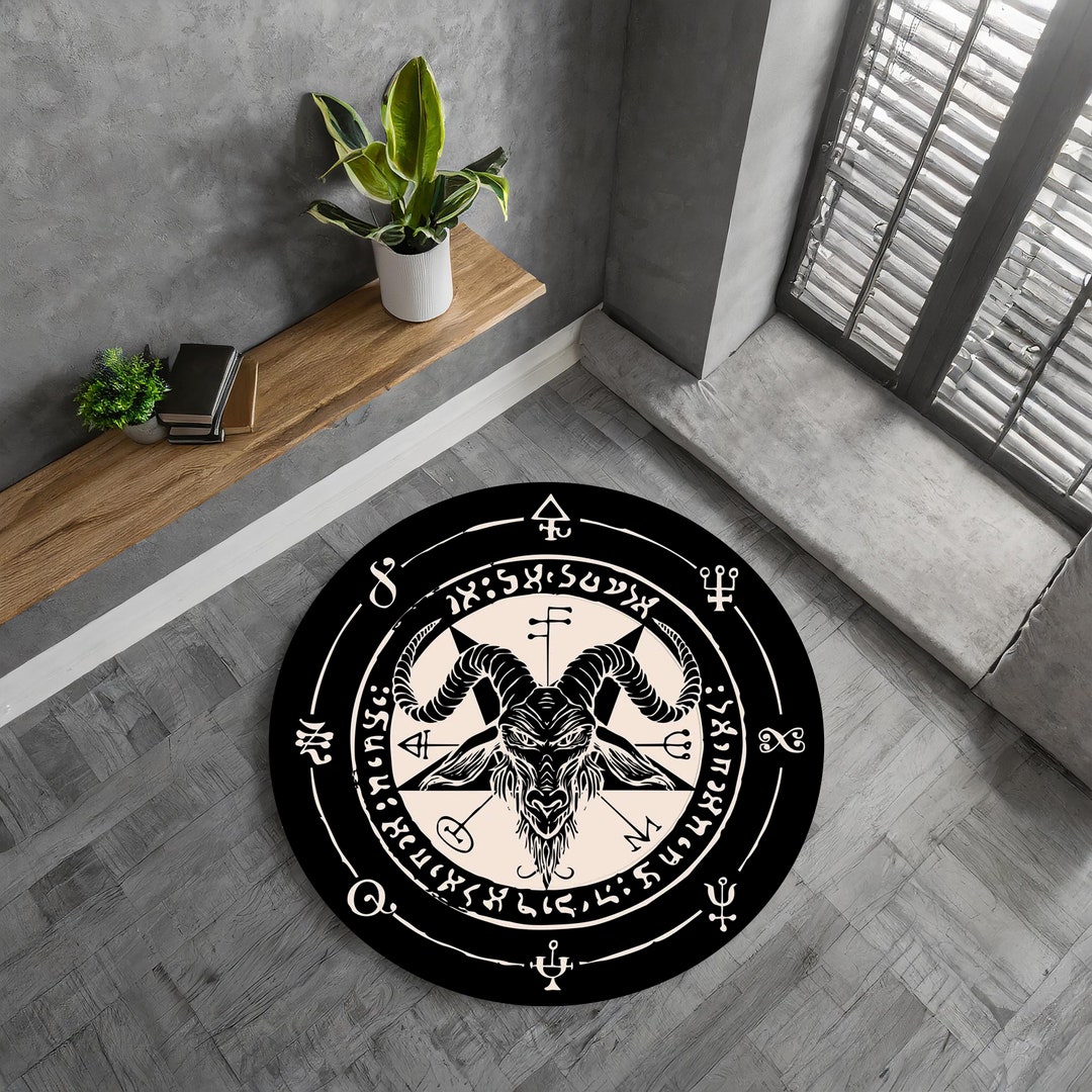 Devil Trap Rug, Pentagram Rug, Satan Rug, Pentacle Symbol Rug ...