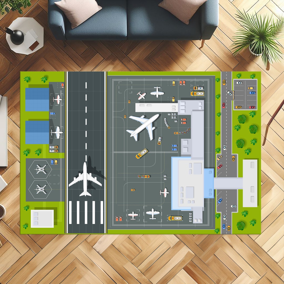 Airport Rug, Fly Rug, Runway Rug, Kids Rug, Minimalist Rug, Custom Rug ...