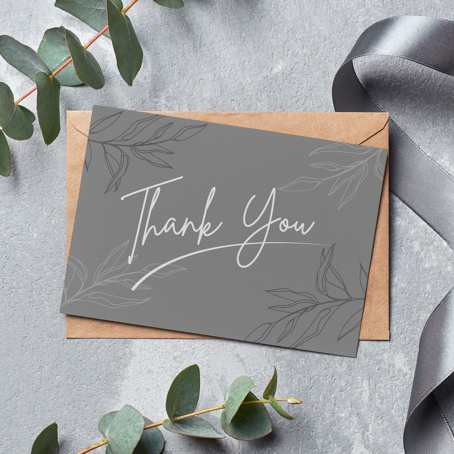 Thank You Card Printable, Wildflower Thank You Card, Floral Thank You ...