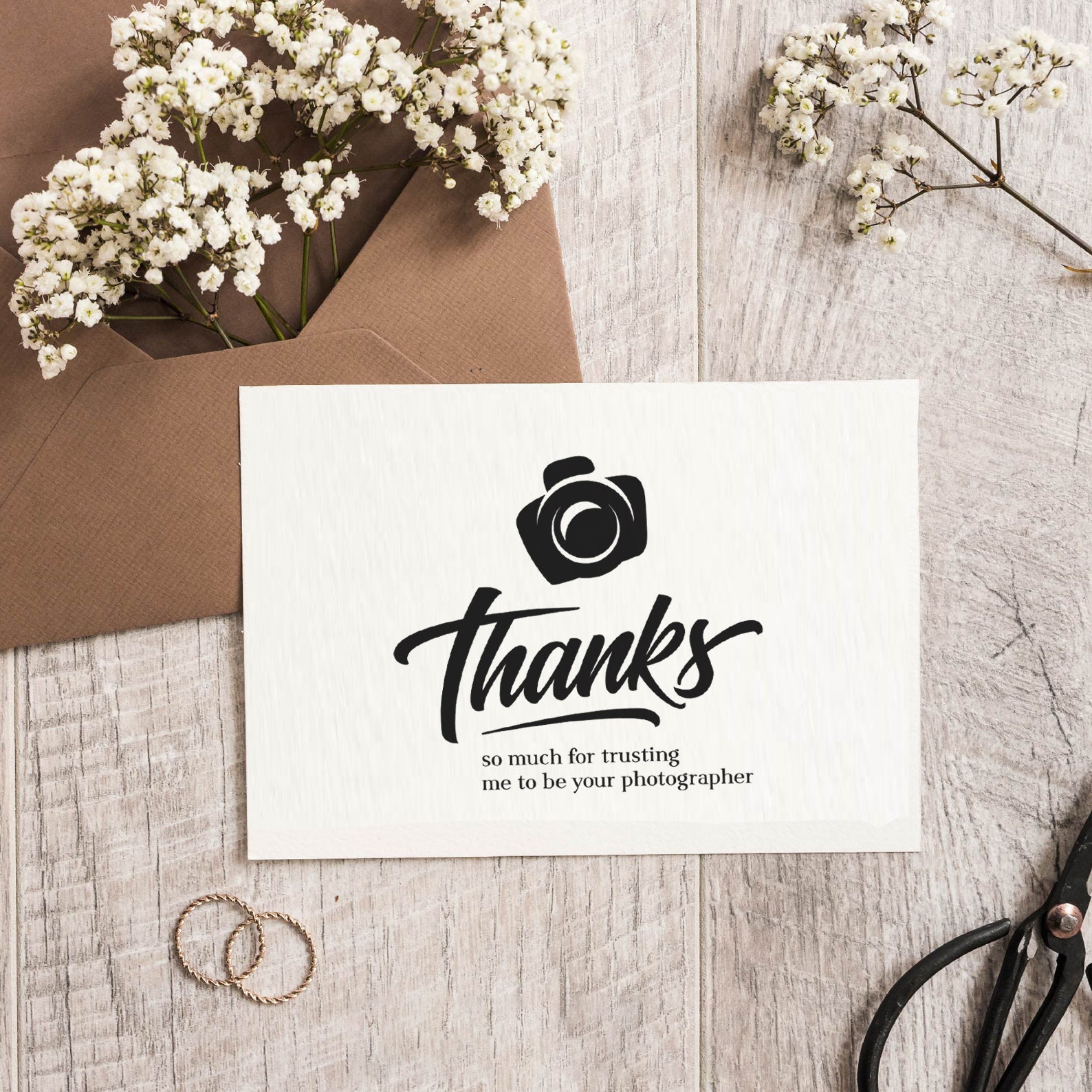 Client Thank You Note Card, Photographer Thank You Card SVG, Session ...