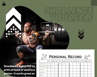 Workout Exercise Stats Tracker. Exercise Personal Record (PR) Tracker ...