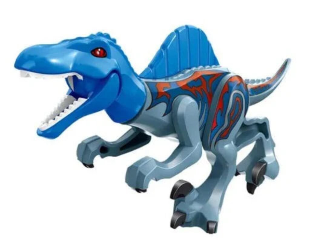 Dinosaur Mini Figure Spinosaurus blue/gray - Etsy