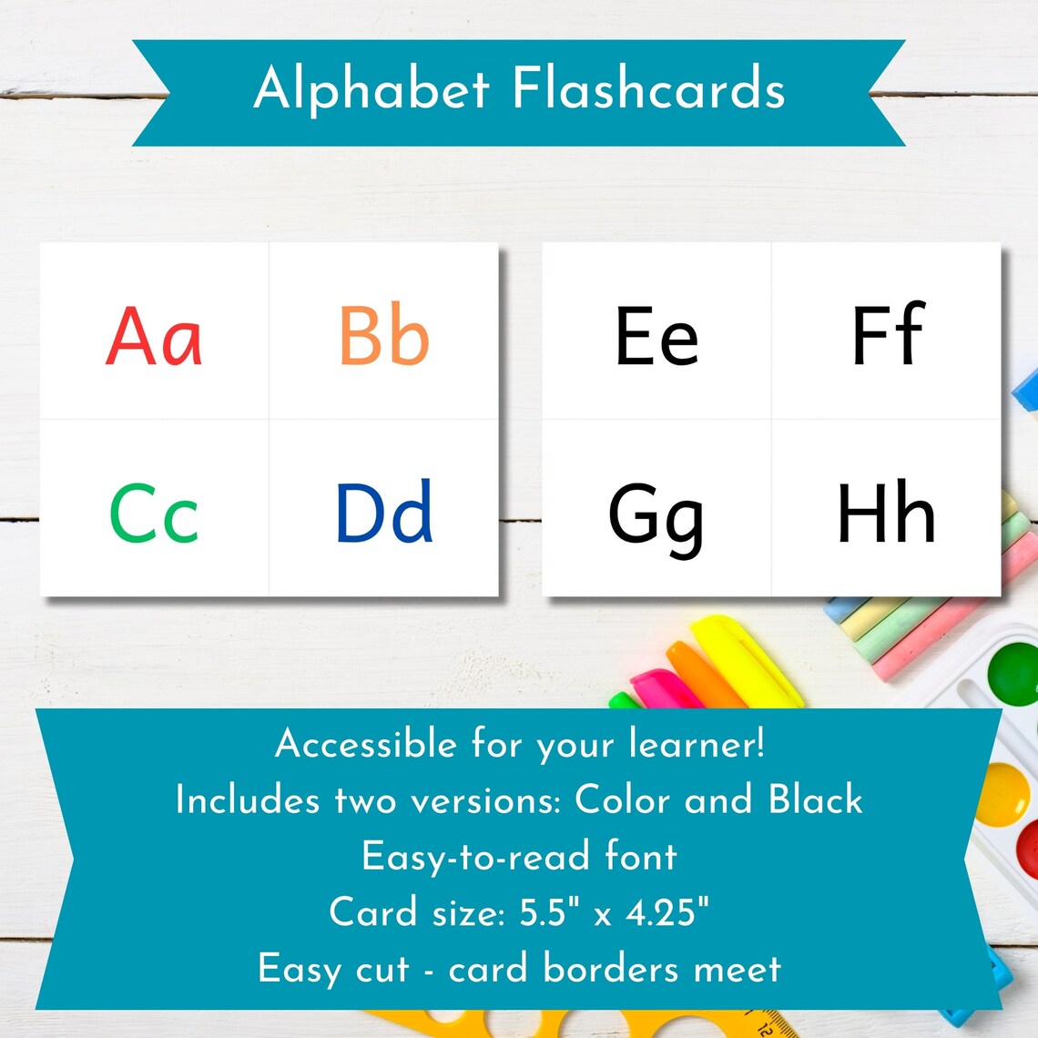 Alphabet Flashcards, ABC Flash Cards, Printable ABC Cards, Printable ...