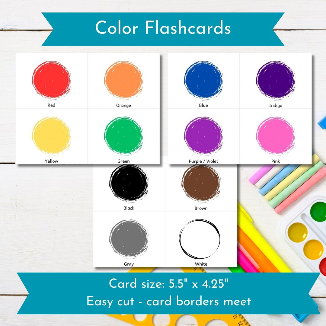 Color Flashcards, Color Flash Cards, Color Cards for Toddlers and ...