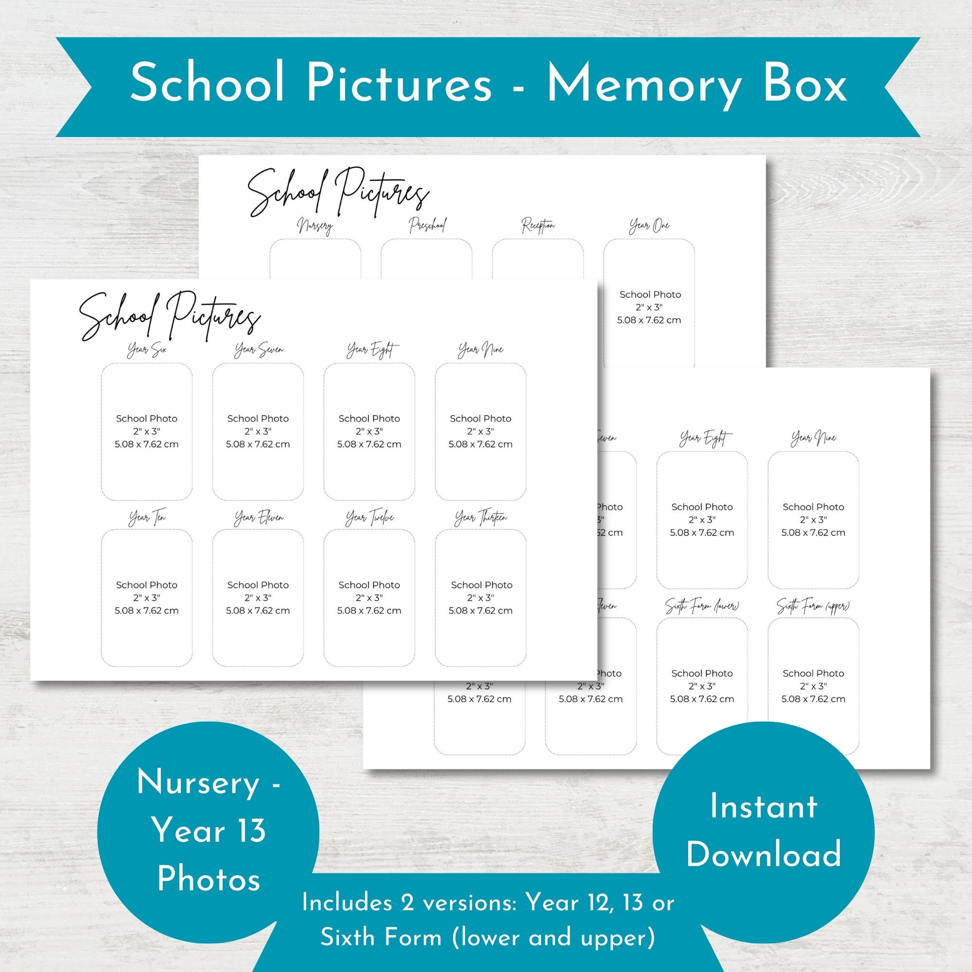 School Picture Sheets UK, School Memory Box, School Keepsake, School ...