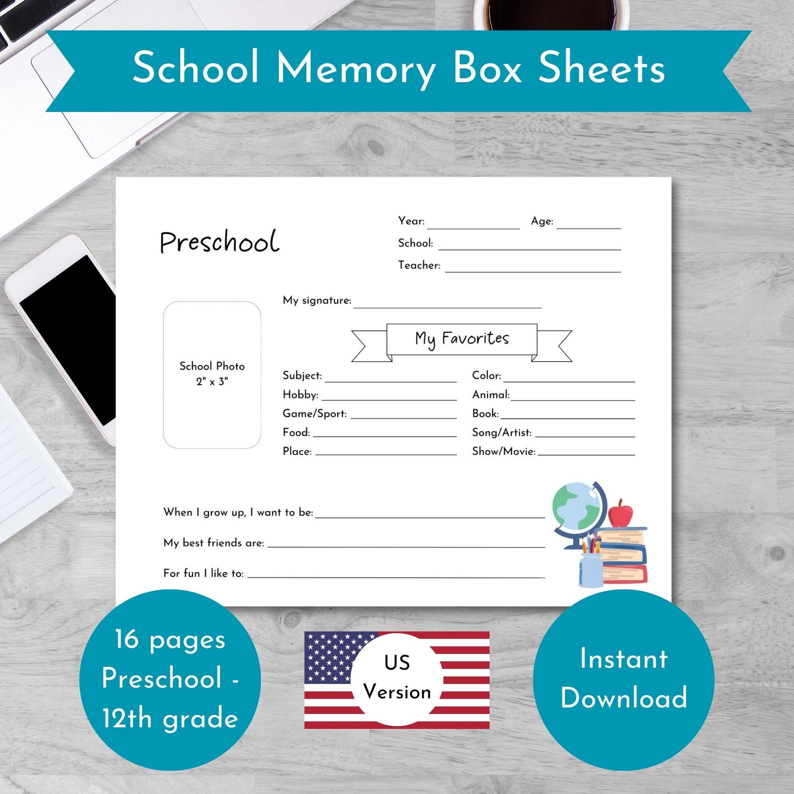 School Memory Sheets, School Memory Box, School Memory Questionnaire ...