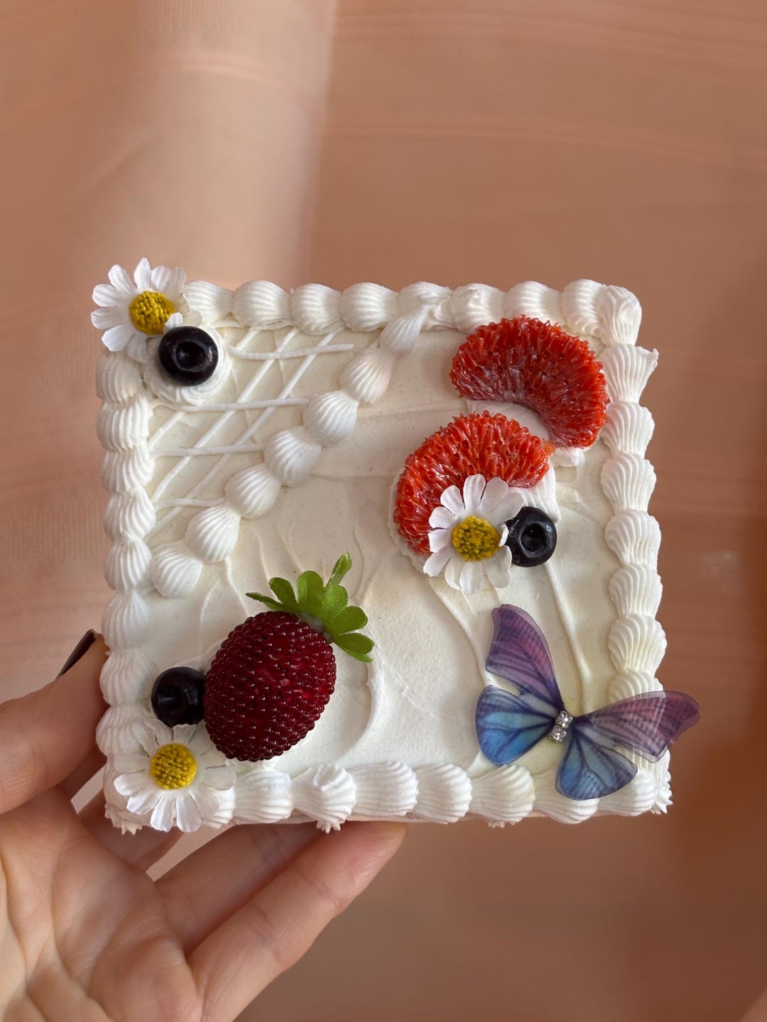 Fake Cake Mandarin and Raspberry Wall Decor - Etsy